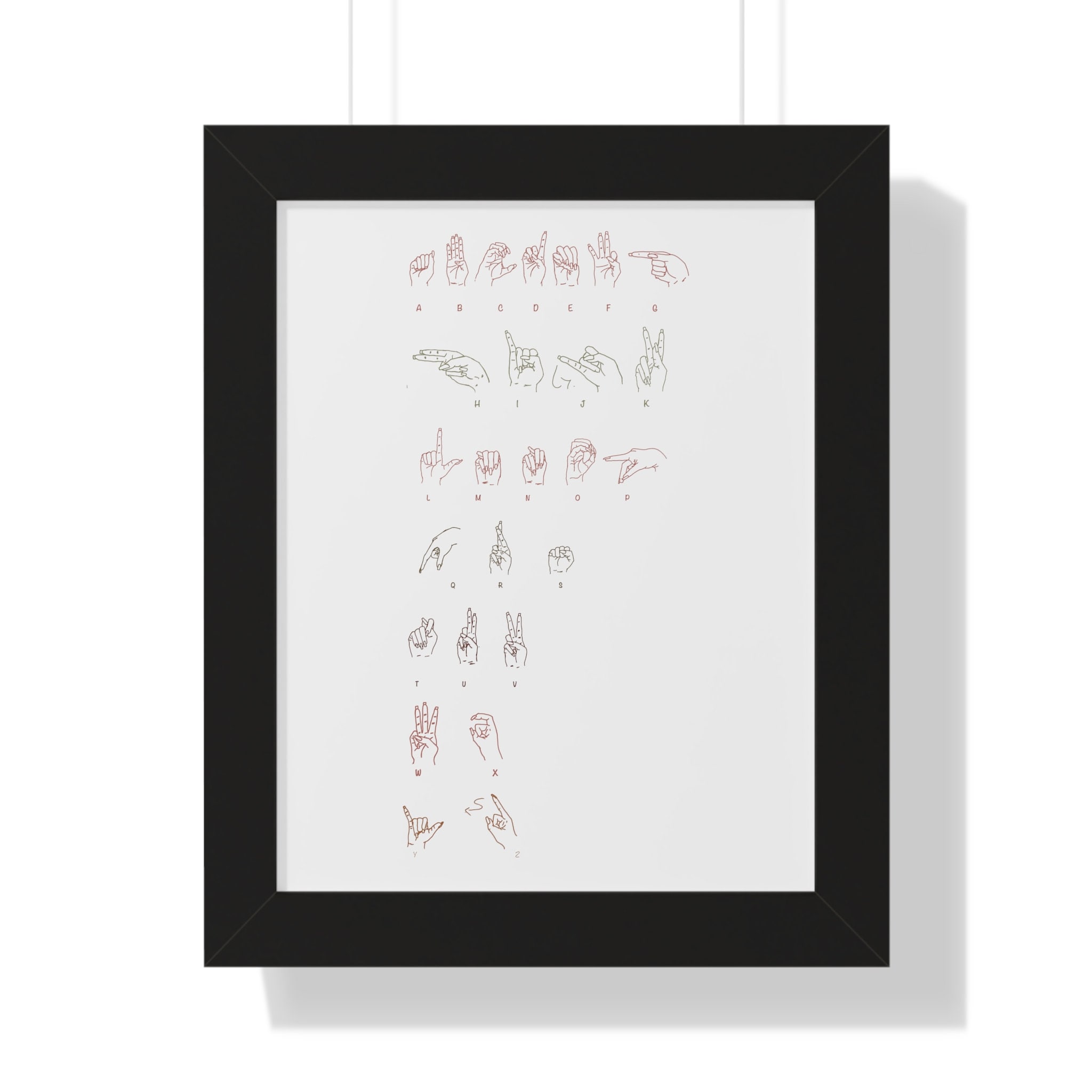 ASL American Sign Language Alphabet Poster Educational - Etsy