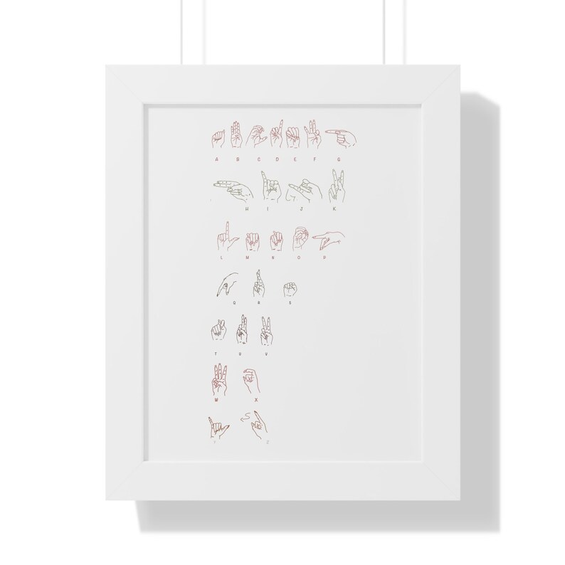 ASL American Sign Language Alphabet Poster Educational - Etsy