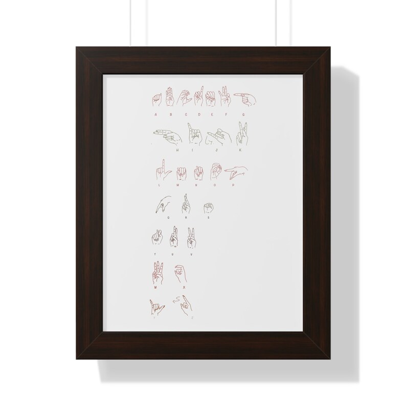 ASL, American Sign Language, Alphabet Poster, Educational Posters, ABC ...