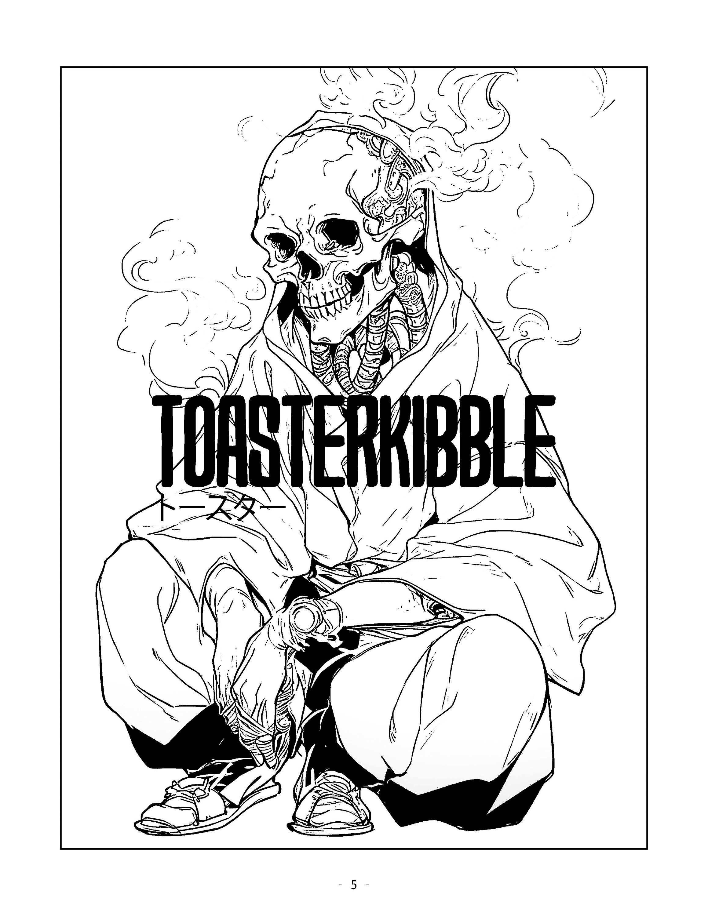 Smoke 'n Bones Coloring Pack 15 Printable Pages PDF JPEG Instant ...