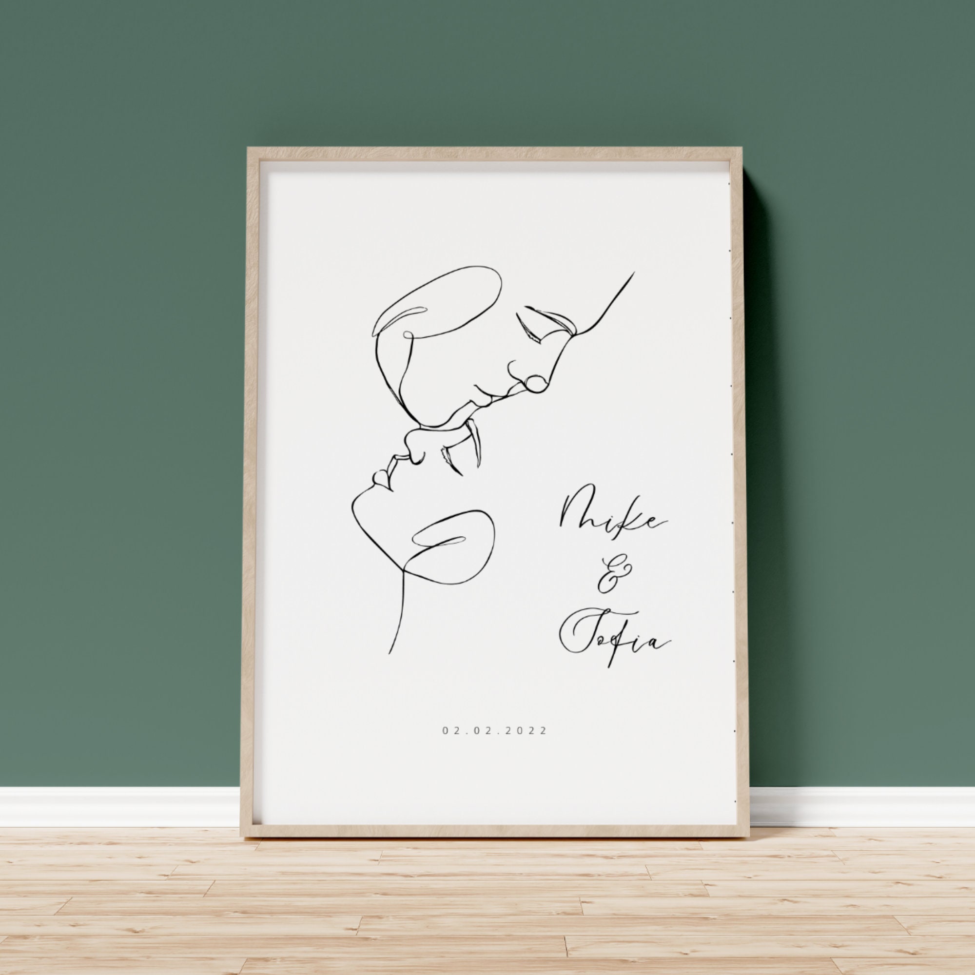 Personalised Printable Couple Wall Art, Wedding Gift, Engagement Gift ...