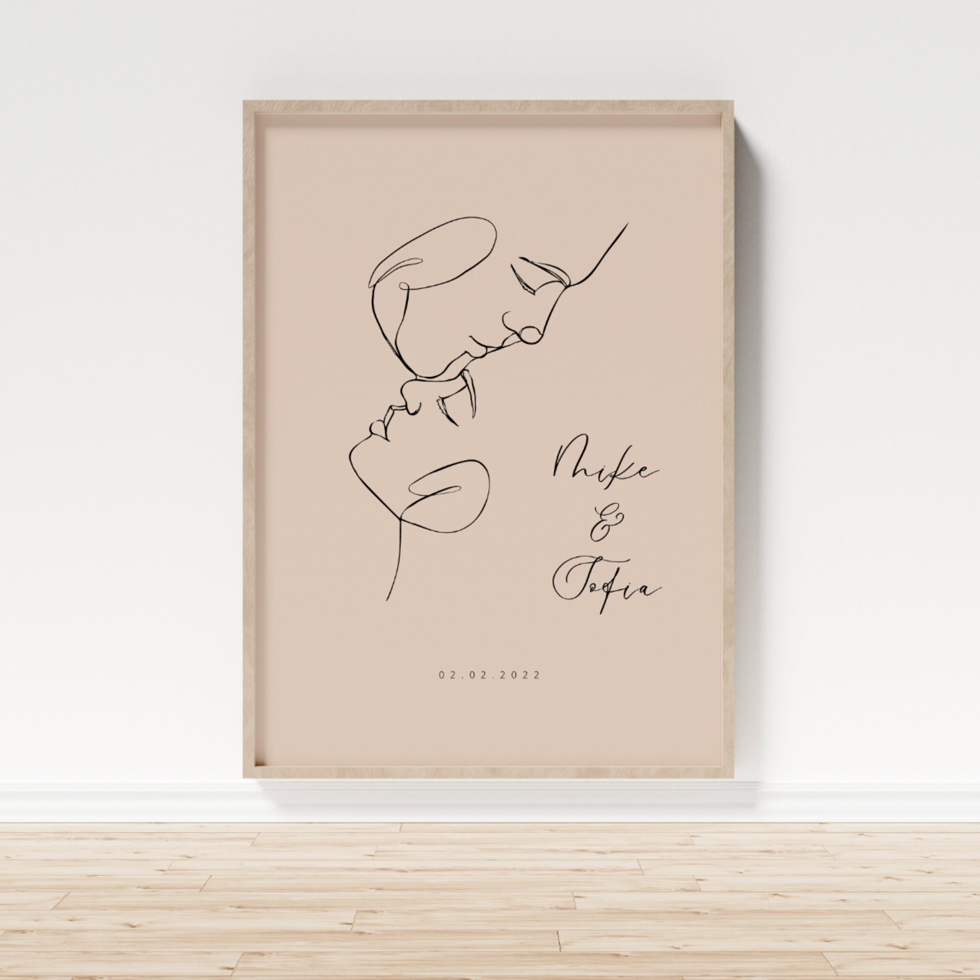 Personalised Printable Couple Wall Art, Wedding Gift, Engagement Gift ...