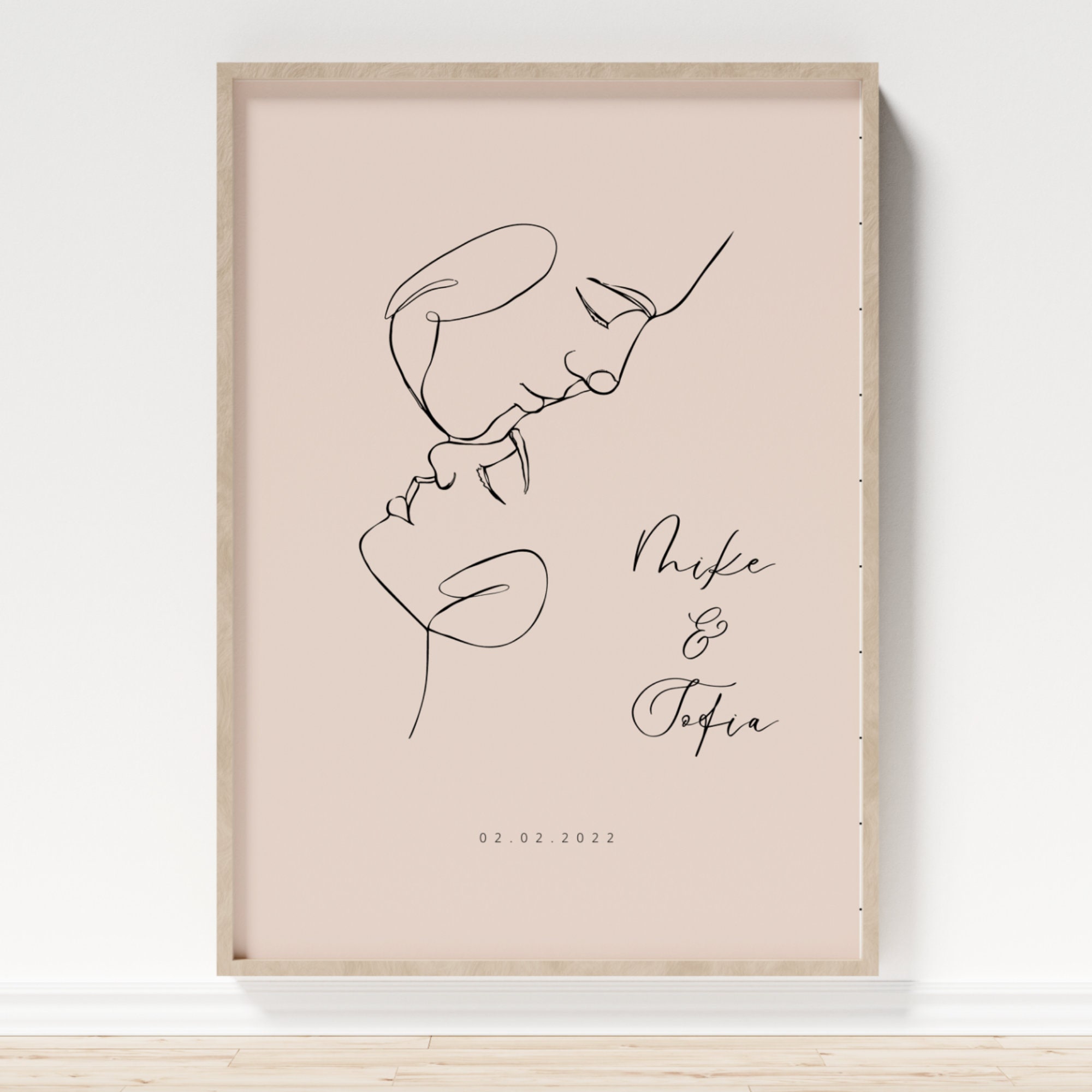 Personalised Printable Couple Wall Art, Wedding Gift, Engagement Gift ...