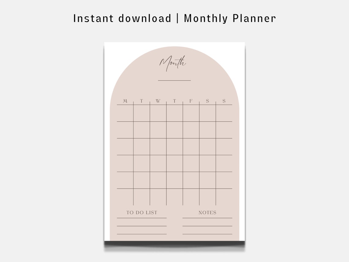 Printable Monthly Planner 2023, 2023 Monthly Planner, Printable Planner ...