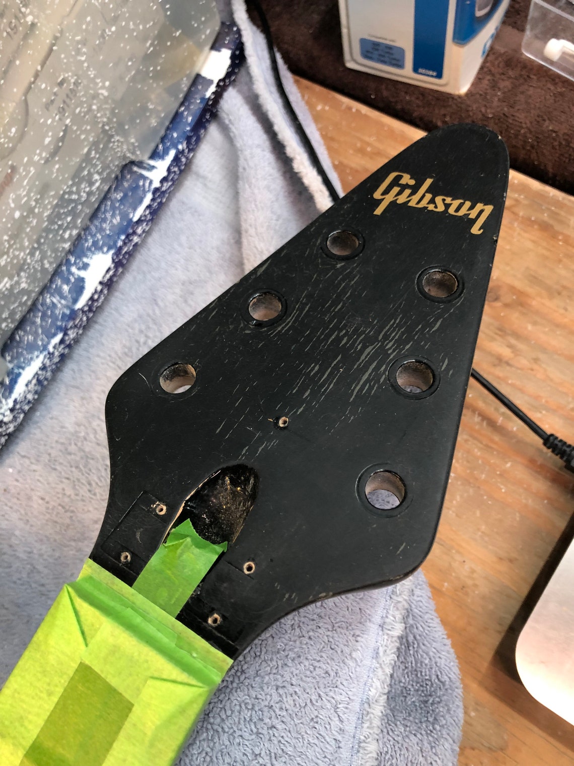 Gibson Les Paul Flying V SG Explorer Headstock Logo Vinyl Guitar ...