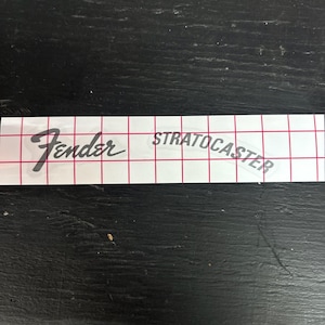 Fender Stratocaster Headstock Logo - Premium Vinyl Guitar Project ...
