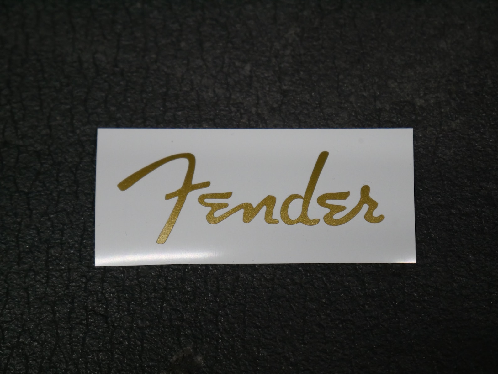 Fender Headstock Logo Premium Vinyl Guitar Project Replacement Black ...