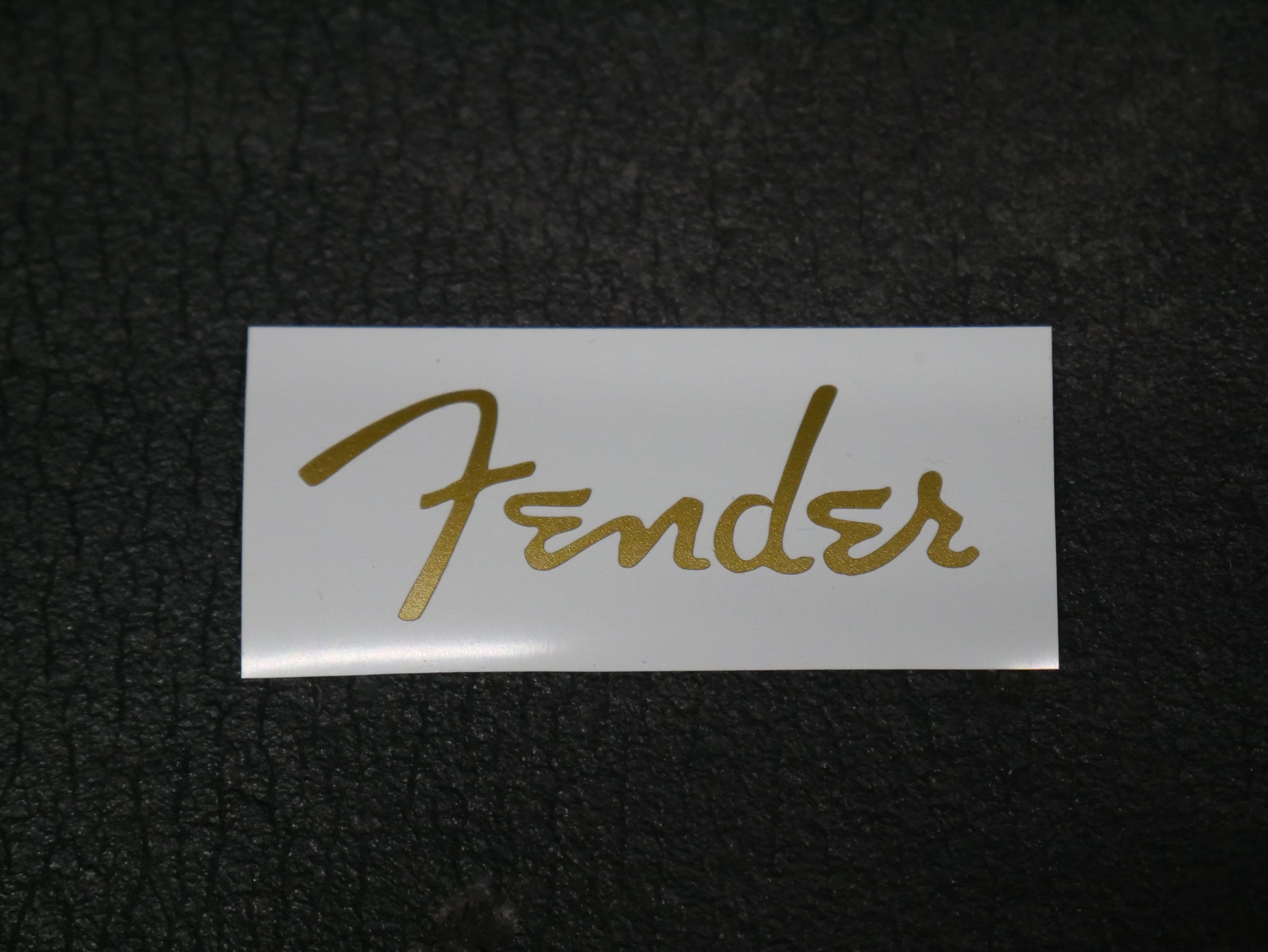 Fender Headstock Logo Premium Vinyl Guitar Project Replacement Black ...