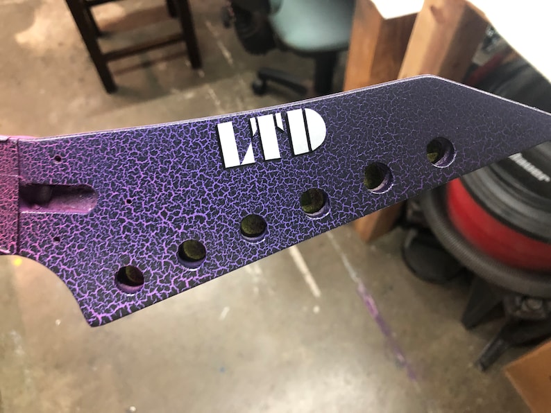 LTD ESP Headstock Logo Custom Silver Gold Premium Vinyl Guitar ...