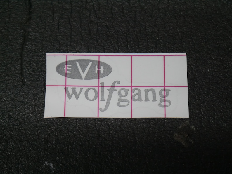 EVH Wolfgang Headstock Logo Premium Vinyl Guitar Project Replacement ...
