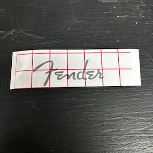 Fender Headstock Logo - Premium Vinyl Guitar Project Replacement Black ...