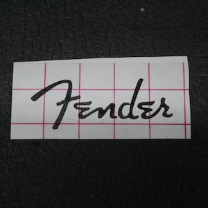 Fender Headstock Logo - Premium Vinyl Guitar Project Replacement Black White - Etsy