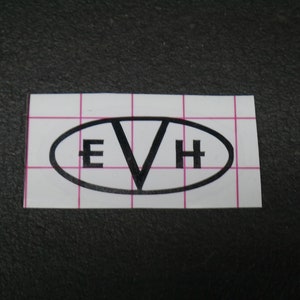 EVH Headstock Logo - Premium Vinyl Guitar Project Replacement Black ...