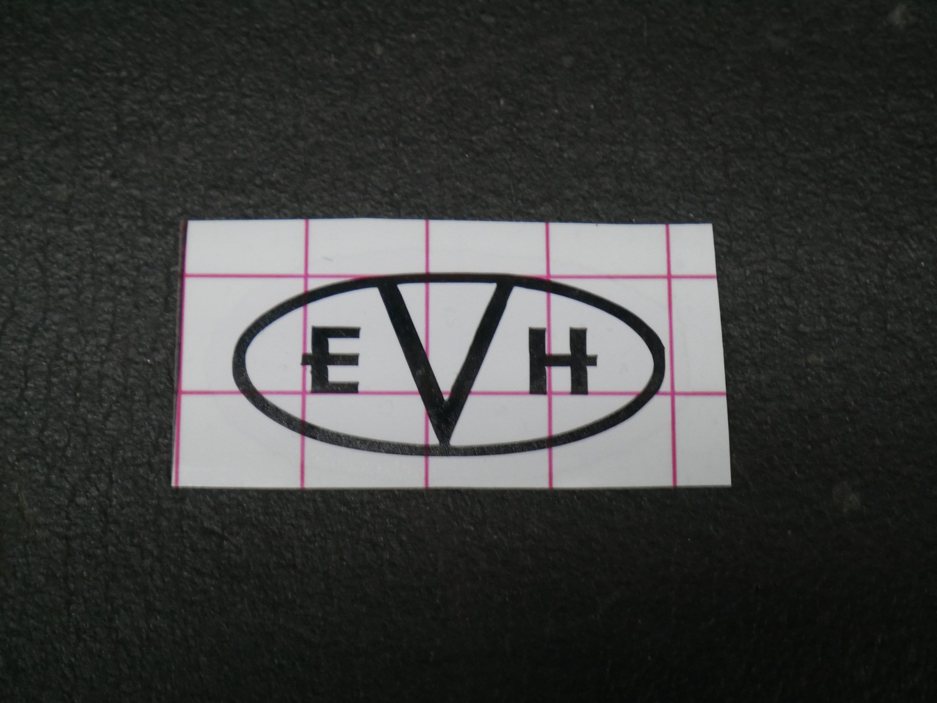 EVH Headstock Logo Premium Vinyl Guitar Project Replacement Black White ...