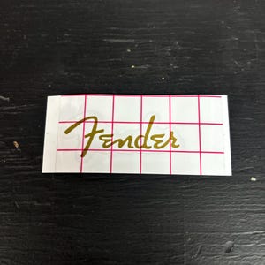 Fender Headstock Logo - Premium Vinyl Guitar Project Replacement Black ...