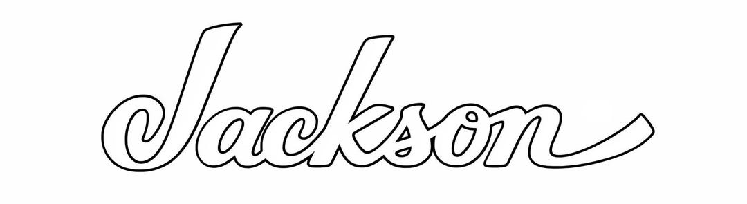 Jackson Outline Custom Shop Logo - Qty:2 - Premium Vinyl Guitar Project ...