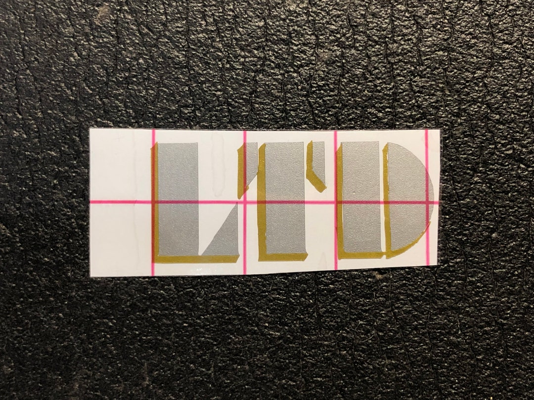 LTD ESP Headstock Logo Custom Silver Gold Premium Vinyl Guitar ...