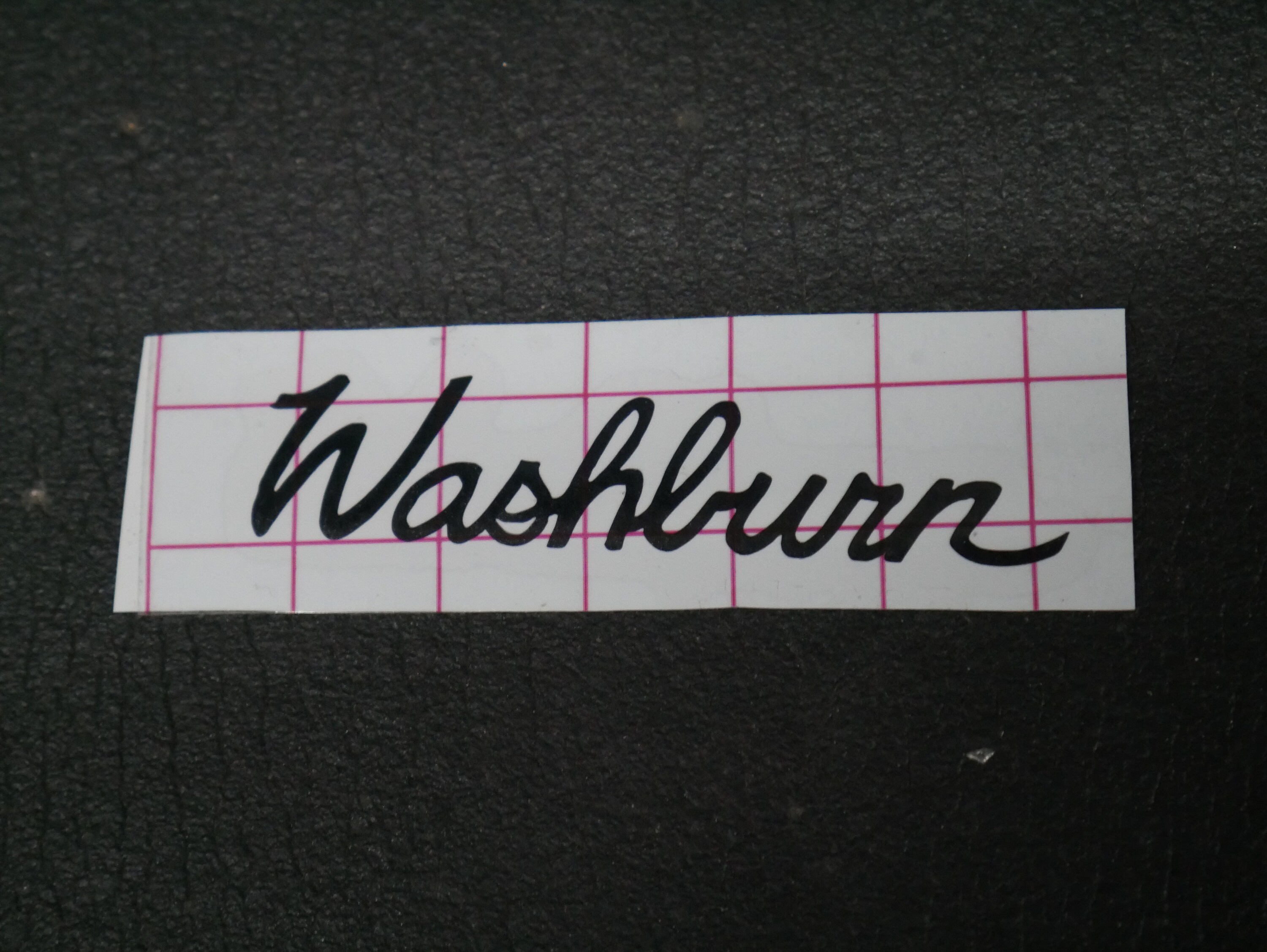 Washburn Headstock Logo - Premium Vinyl Guitar Project Replacement ...