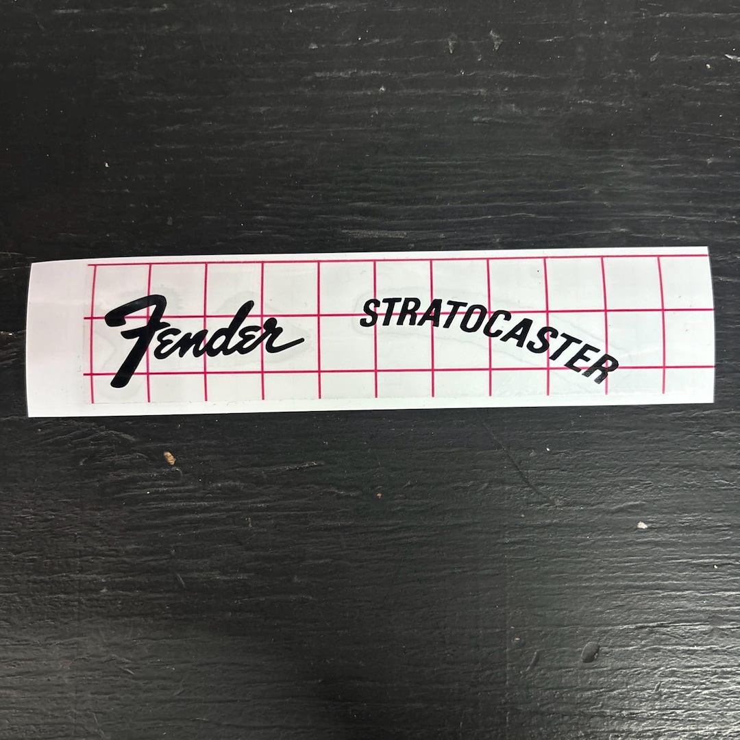 Fender Stratocaster Headstock Logo - Premium Vinyl Guitar Project ...