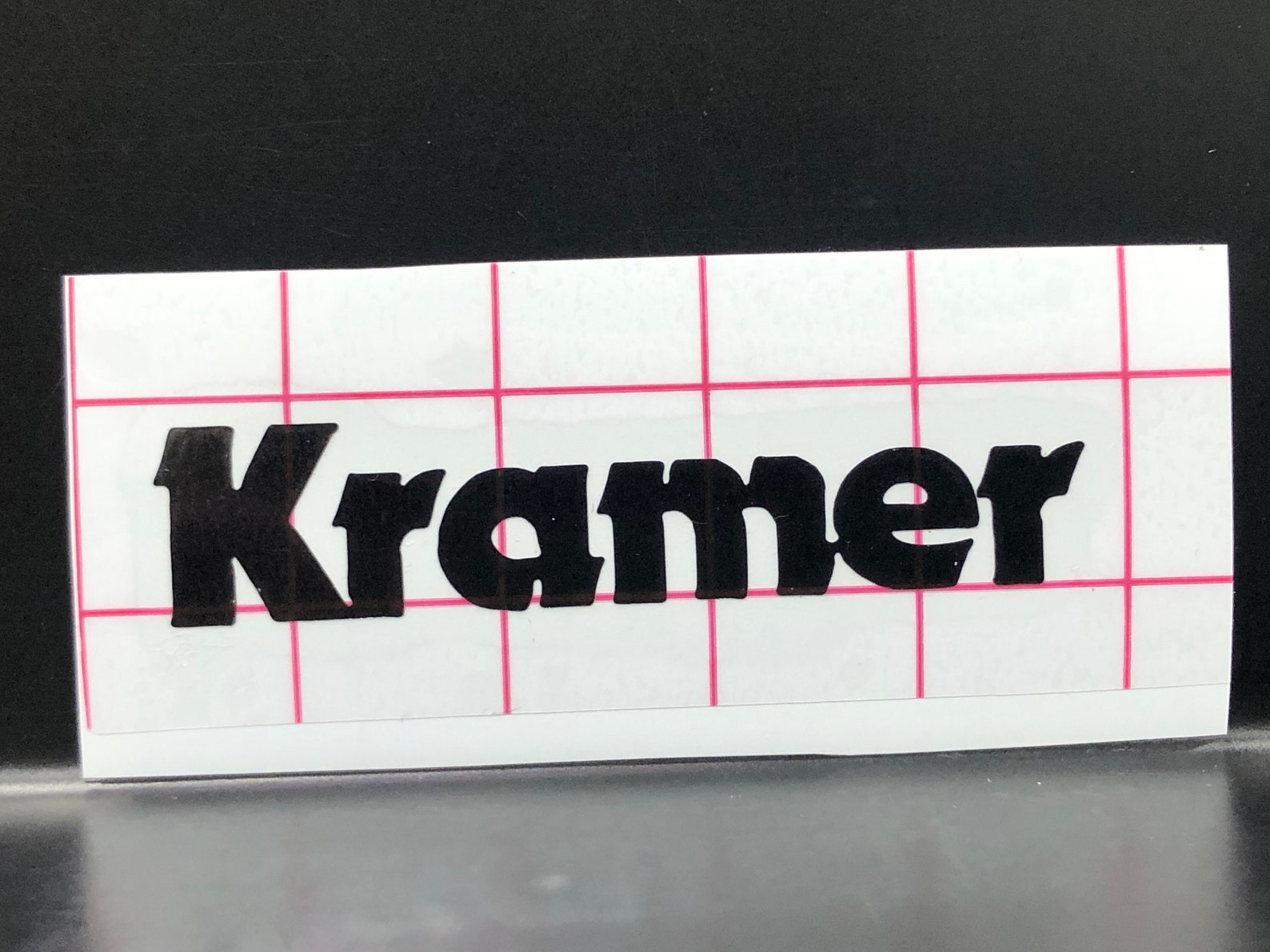Kramer Headstock Logo - Premium Vinyl Guitar Project Replacement Black ...