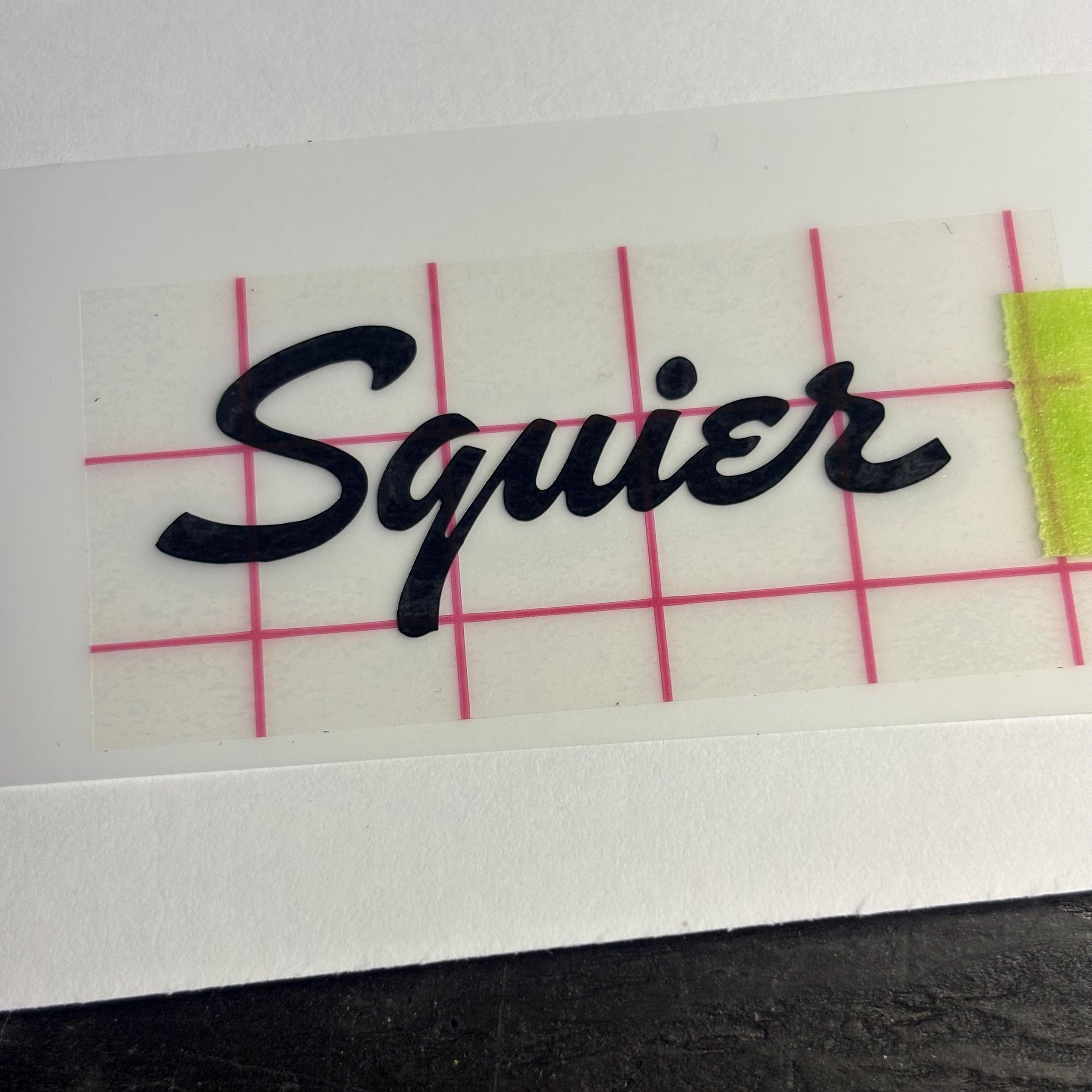 Squier Modern Headstock Logo - Premium Vinyl Guitar Project Replacement ...