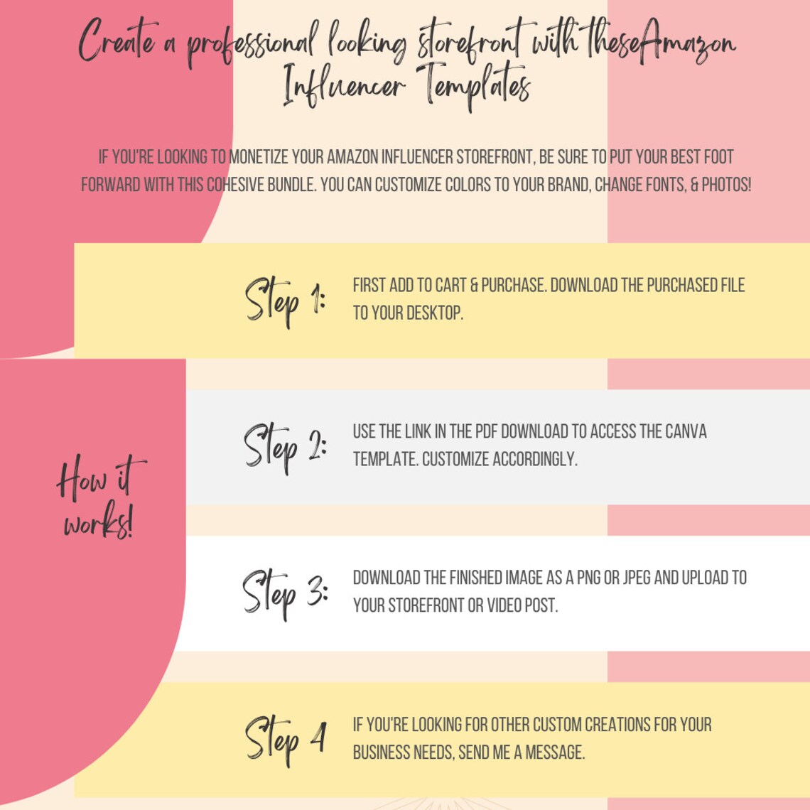 Amazon Influencer Storefront Banner & Video Cover, Pink Amazon ...