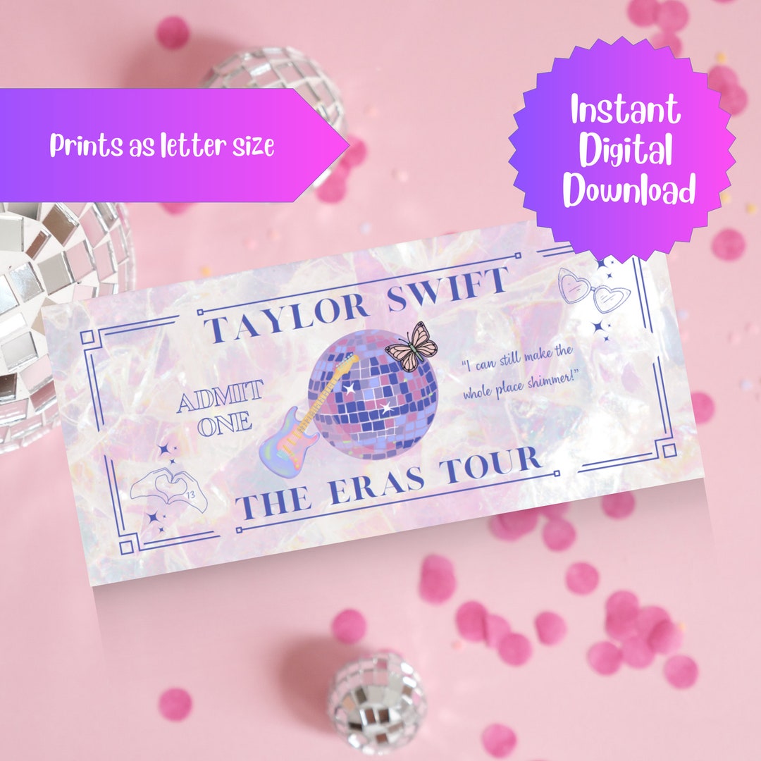 Taylor Swift Show Ticket, the Eras Tour Ticket, Show Premier Ticket ...