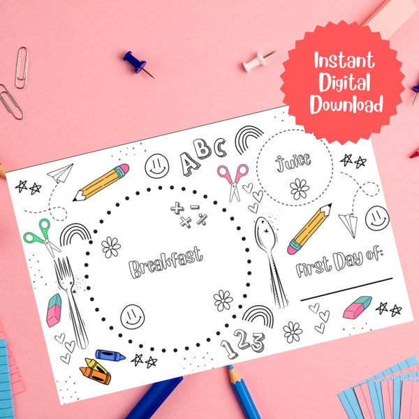 School Placemat - Etsy