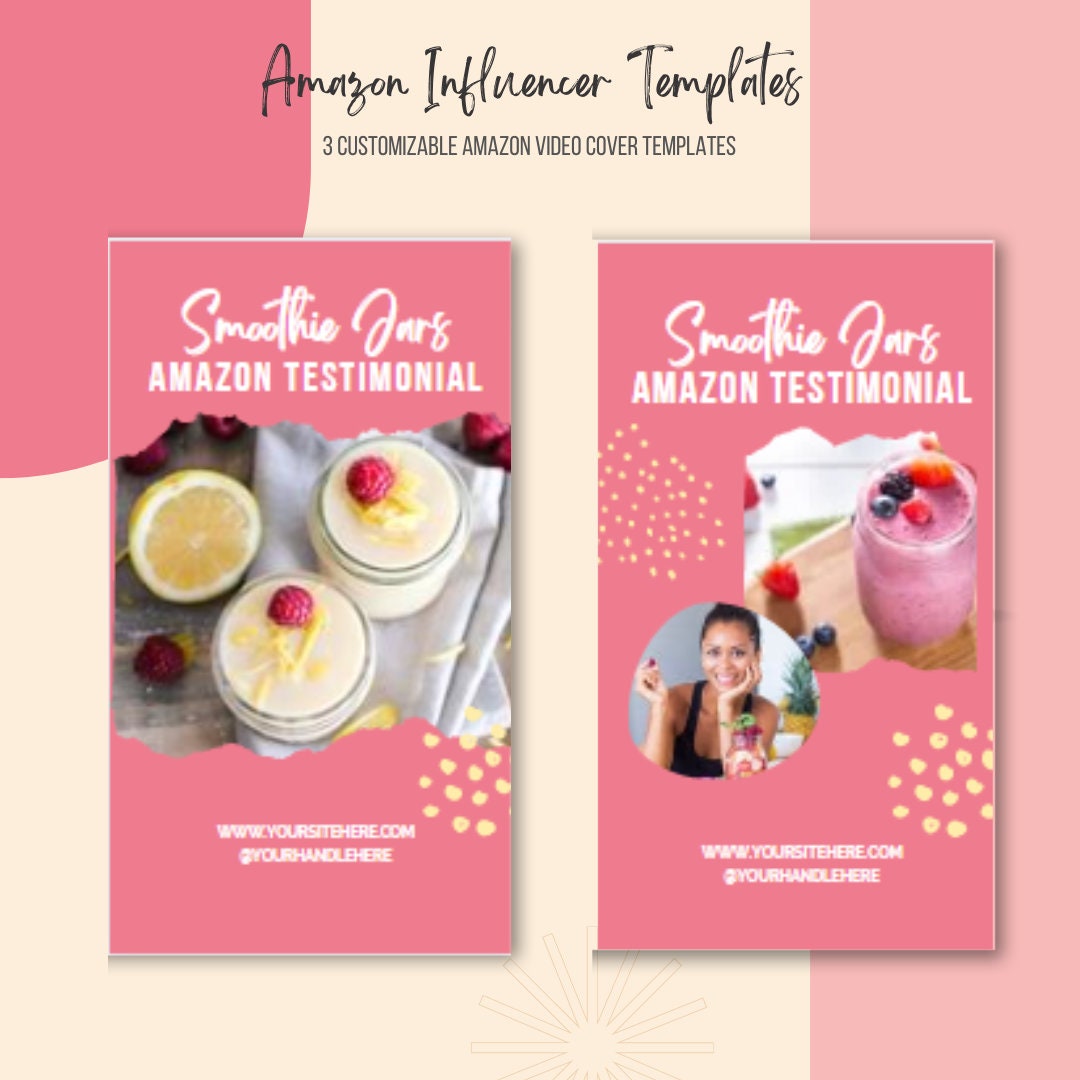 Amazon Influencer Storefront Banner & Video Cover, Pink Amazon ...