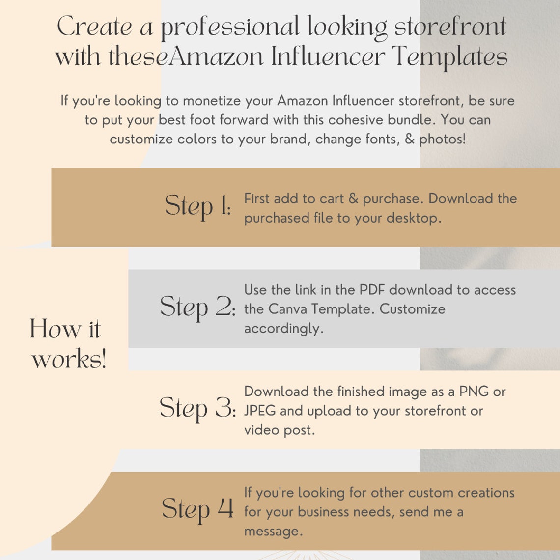Amazon Influencer Storefront Banner & Video Cover, Neutral Amazon ...