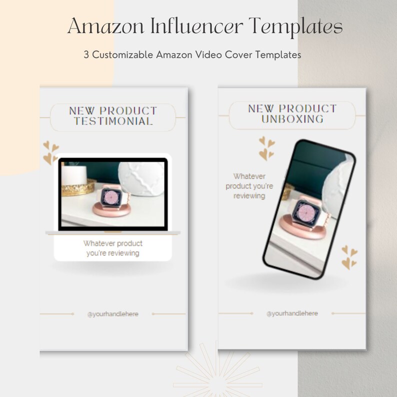 Amazon Influencer Storefront Banner & Video Cover, Neutral Amazon ...