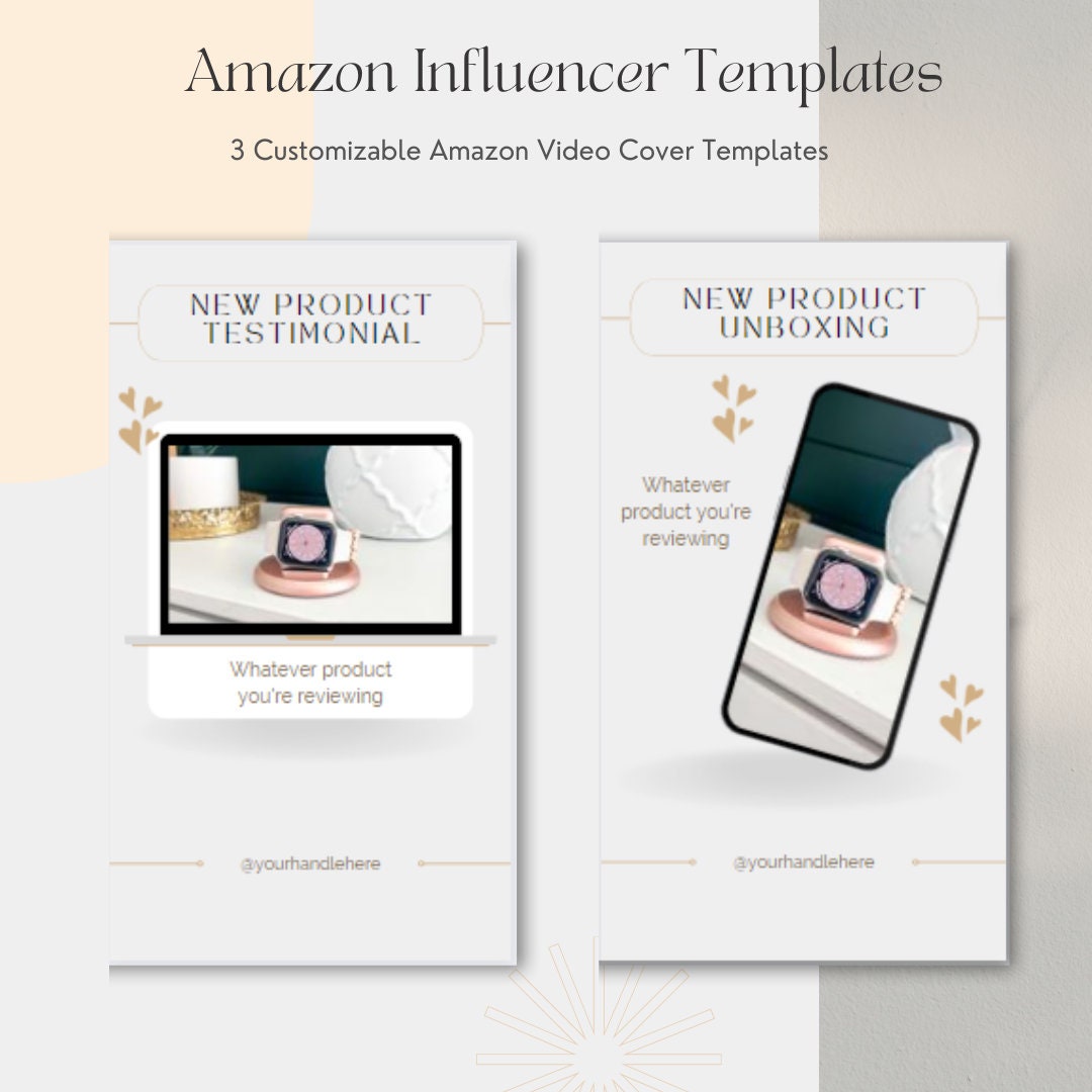 Amazon Influencer Storefront Banner & Video Cover, Neutral Amazon ...