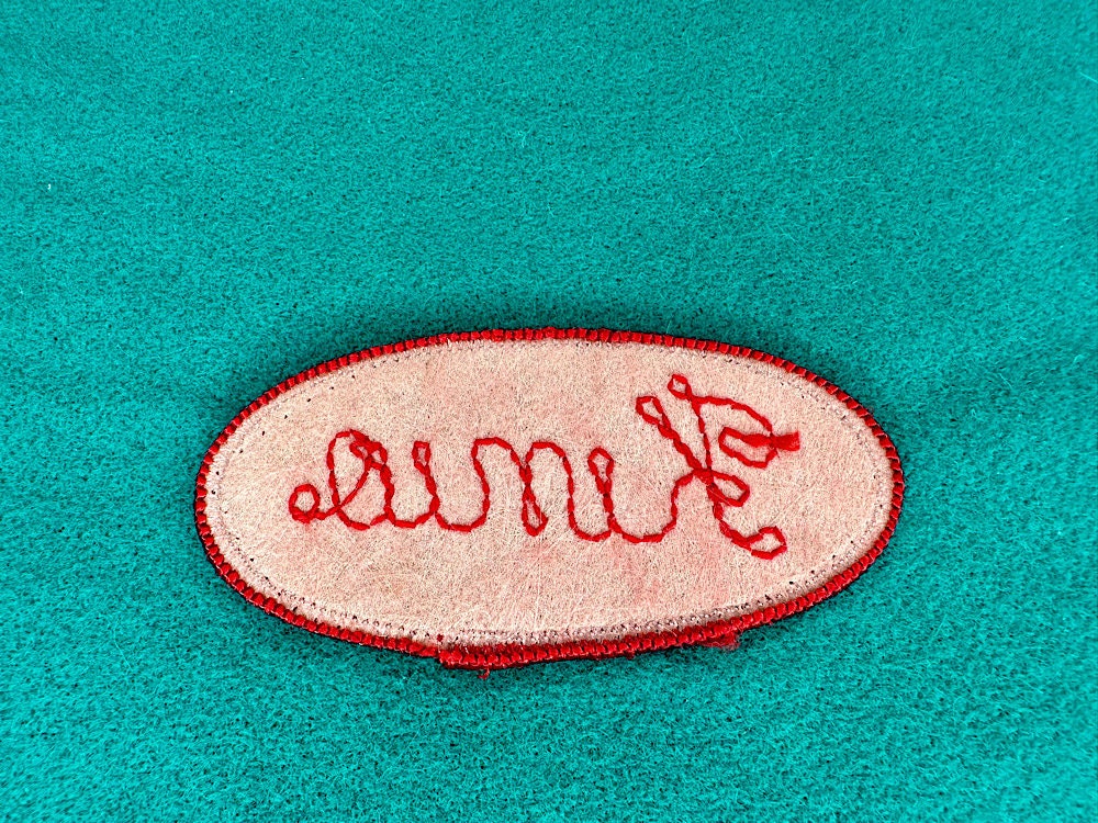 Vintage Hand Stitched Cursive Name Patch "kinio" - Etsy