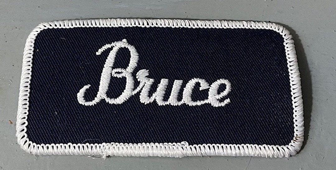 Vintage Bruce Embroidered Cloth Name Patch NOS - Etsy