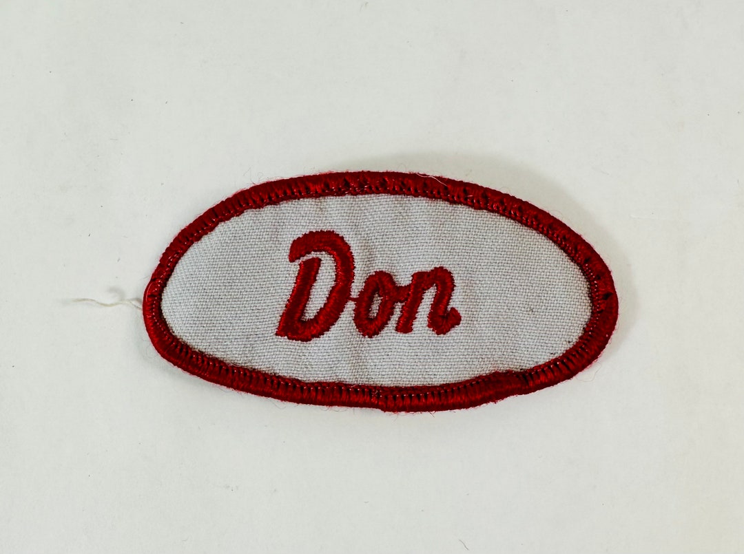 Vintage Don Embroidered Cloth Name Patch - Etsy