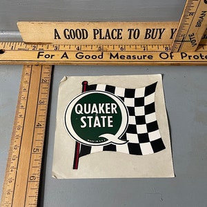 Vintage Quaker State Checkered Flag Racing Sticker - Etsy