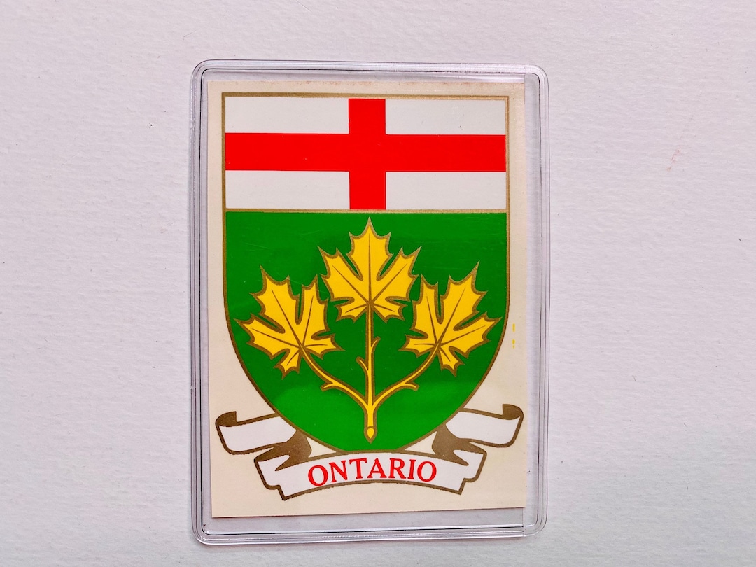 Vintage Ontario Coat of Arms Sticker - Etsy