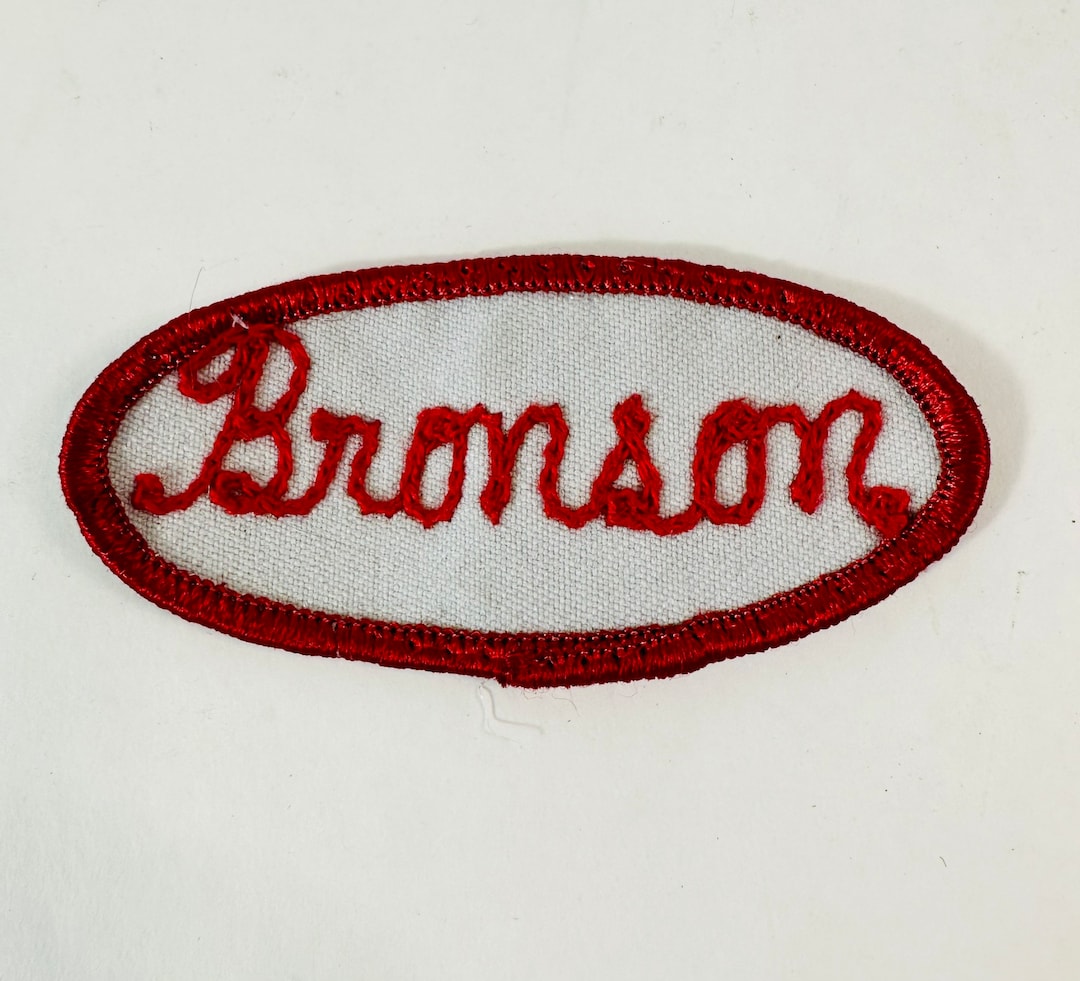 Vintage Bronson Embroidered Cloth Name Patch - Etsy