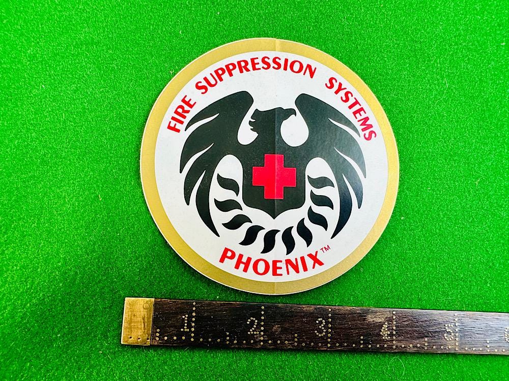 Vtg Phoenix Fire Suppression System Racing Car Sticker - Etsy