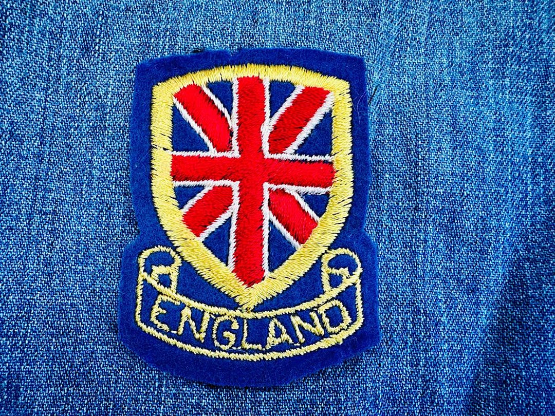 Vintage England Union Jack Shield Crest Badge Patch - Etsy