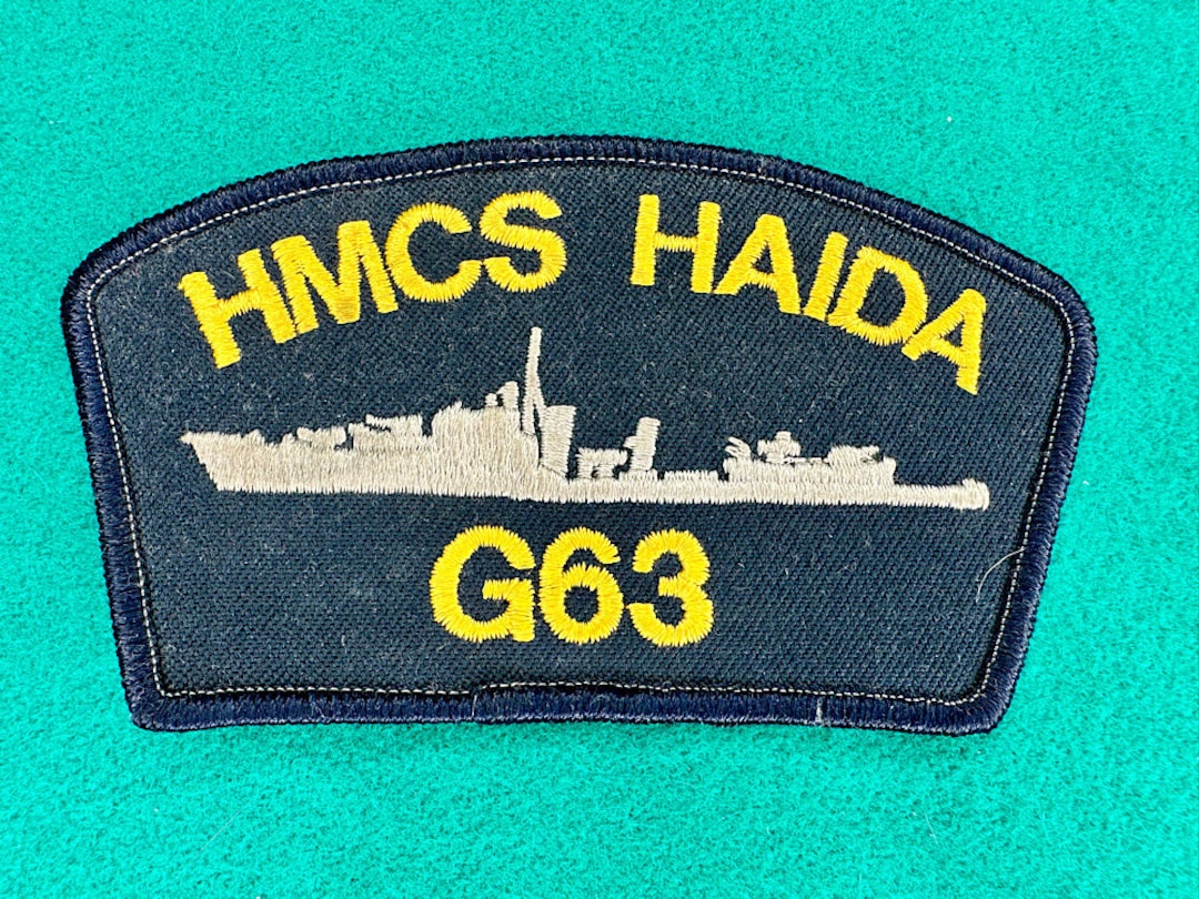 HMCS HAIDA G63 Embroidered Cloth Uniform Patch - Etsy