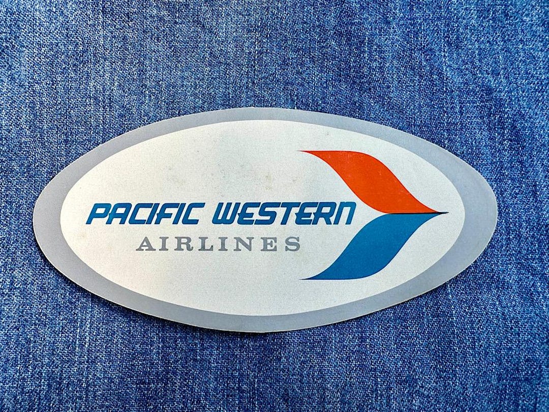 Vintage Pacific Western Airlines Luggage Label Gum Intact - Etsy