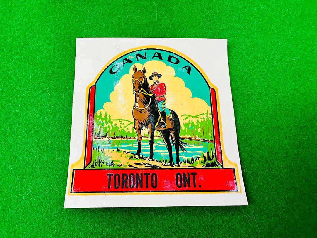Vtg Toronto Ont. RCMP Mountie Souvenir Tourist Decal - Etsy