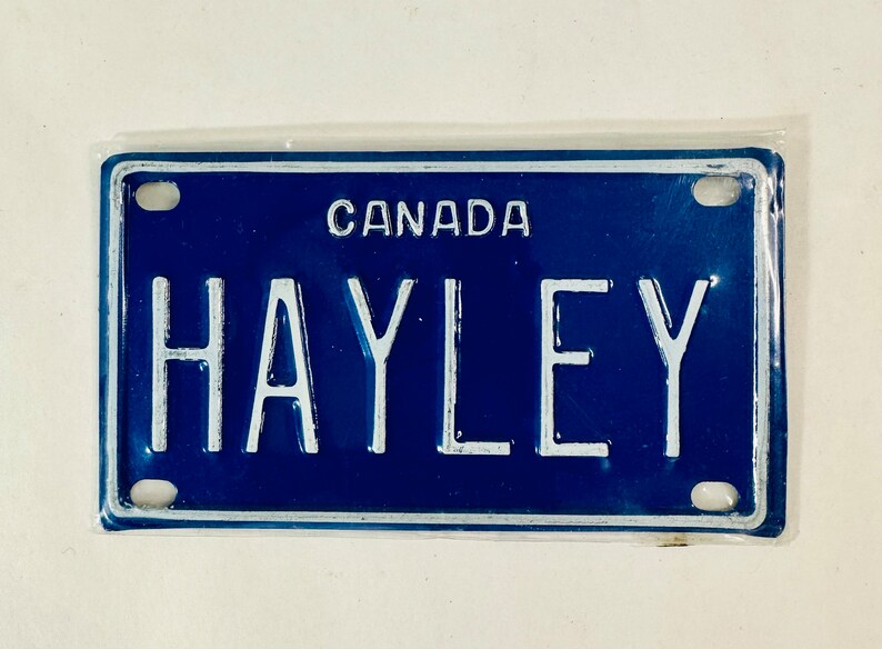Vintage Hayley Name Small Vanity Plate - Etsy