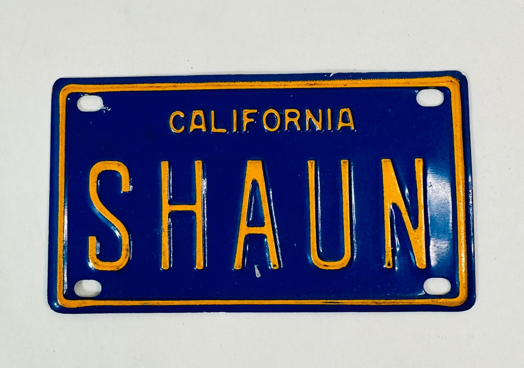 Shaun Small California Vanity Plate - Etsy
