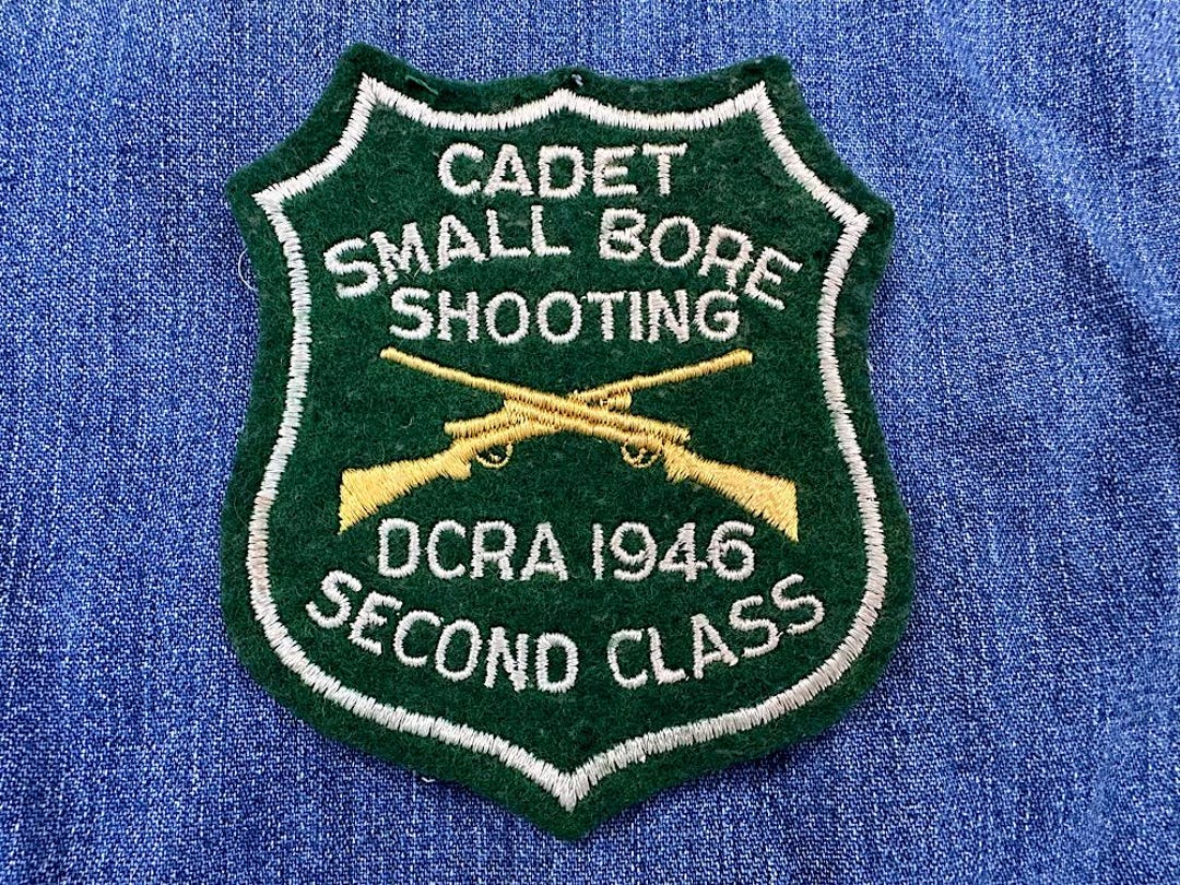 Vintage 1946 Cadet Small Bore Shooting DCRA Second Class Patch - Etsy