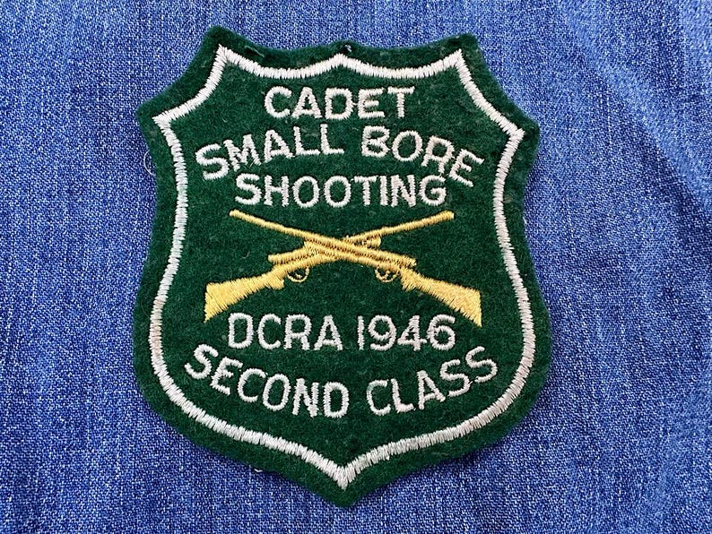 Vintage 1946 Cadet Small Bore Shooting DCRA Second Class Patch - Etsy