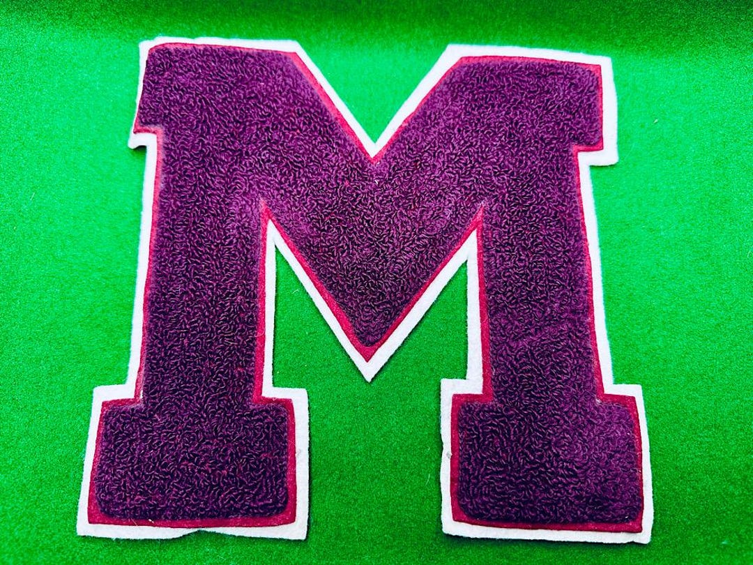 Vintage Large Wool and Felt Letter 'M' Letterman Jacket Patch - Etsy
