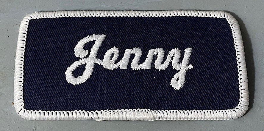Vintage Jenny Embroidered Cloth Name Patch NOS - Etsy
