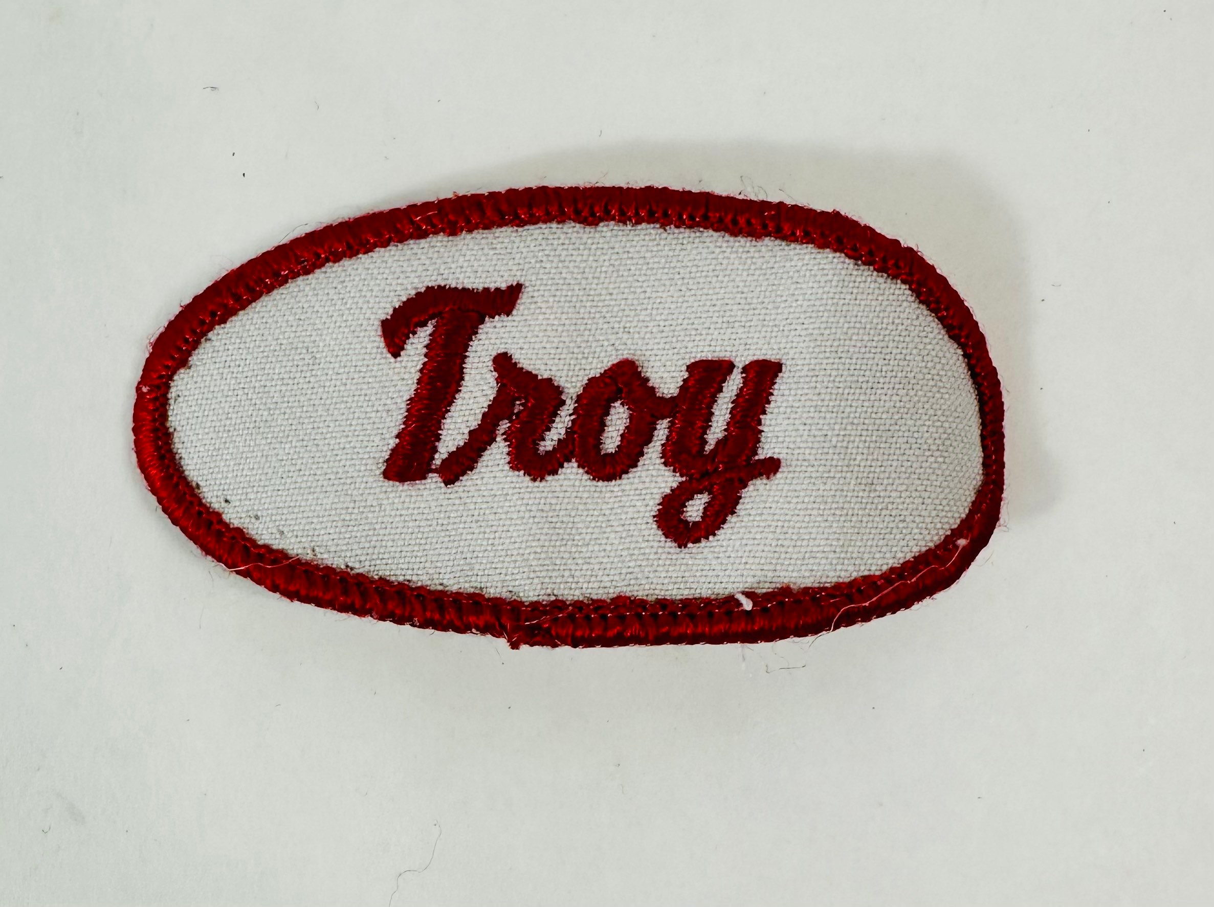 Vintage Troy Embroidered Cloth Name Patch - Etsy